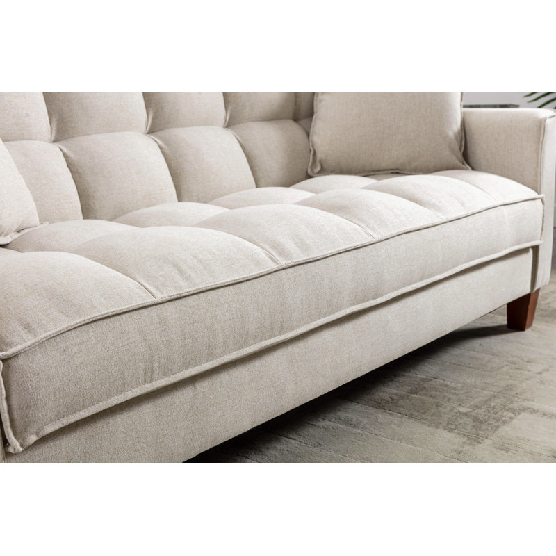 Ebern Designs Modern Linen Sofa | Wayfair